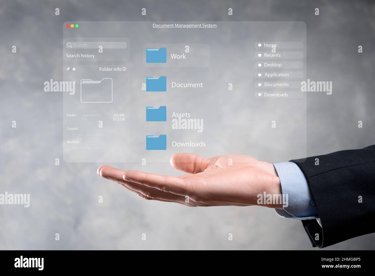 Document management concept. Virtual screen icons Document Management ... Document management concept. Virtual screen icons Document Management ...