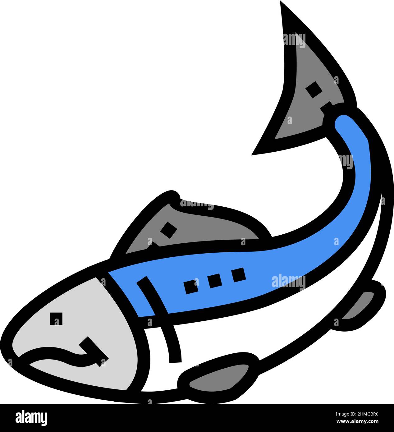 fish seafood color icon vector illustration Stock Vector Image & Art ...