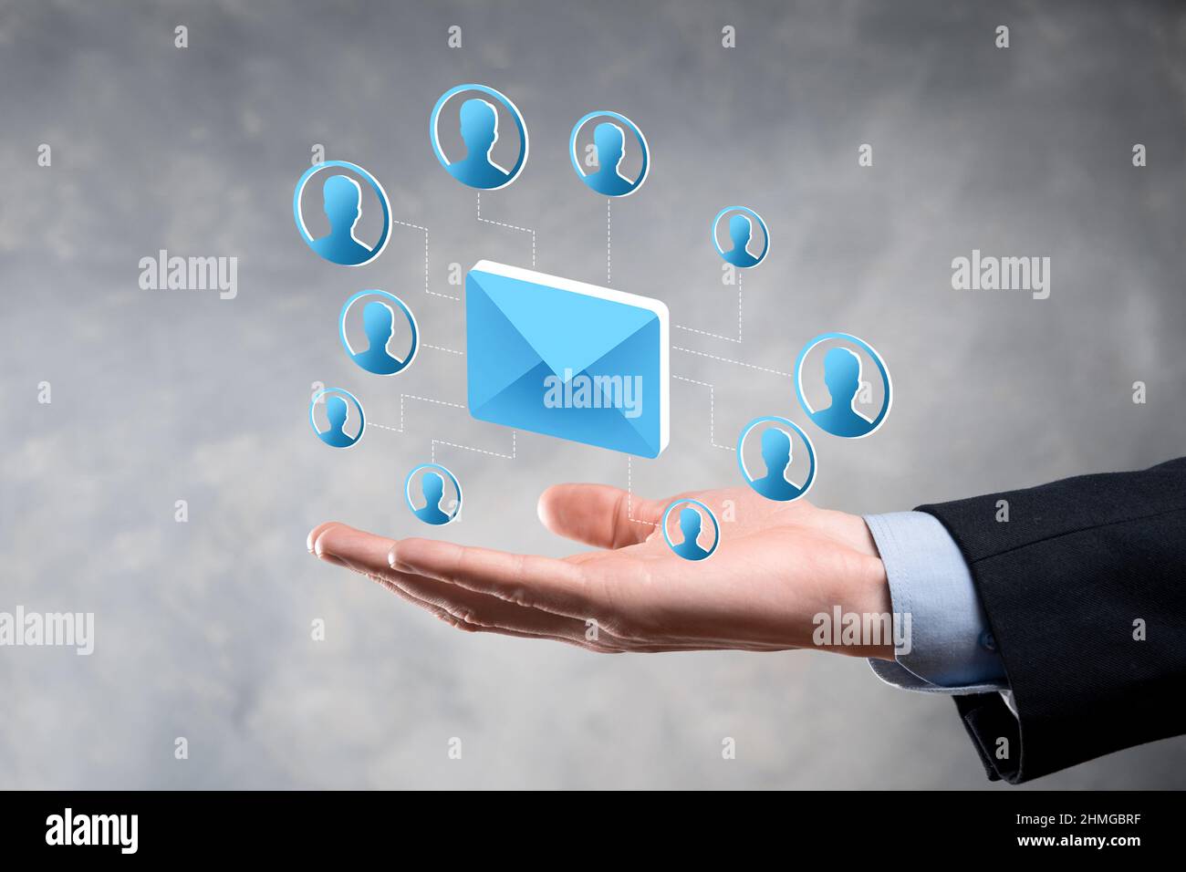 Email and user icon,sign,symbol marketing or newsletter concept ...