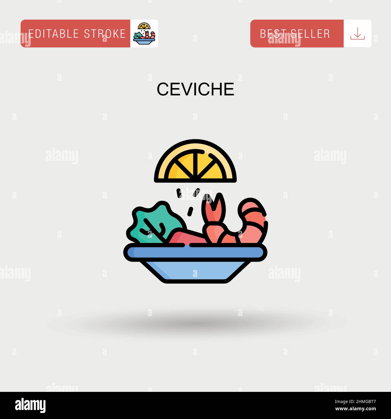 Ceviche Simple vector icon Stock Vector Image & Art - Alamy