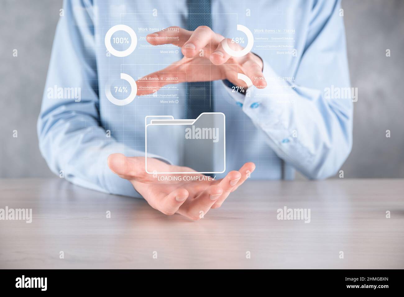 Business developer hand using board framework on virtual modern ...