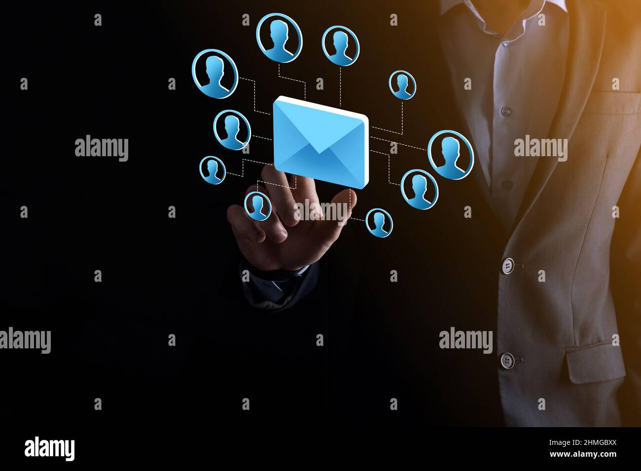 Email and user icon,sign,symbol marketing or newsletter concept ...