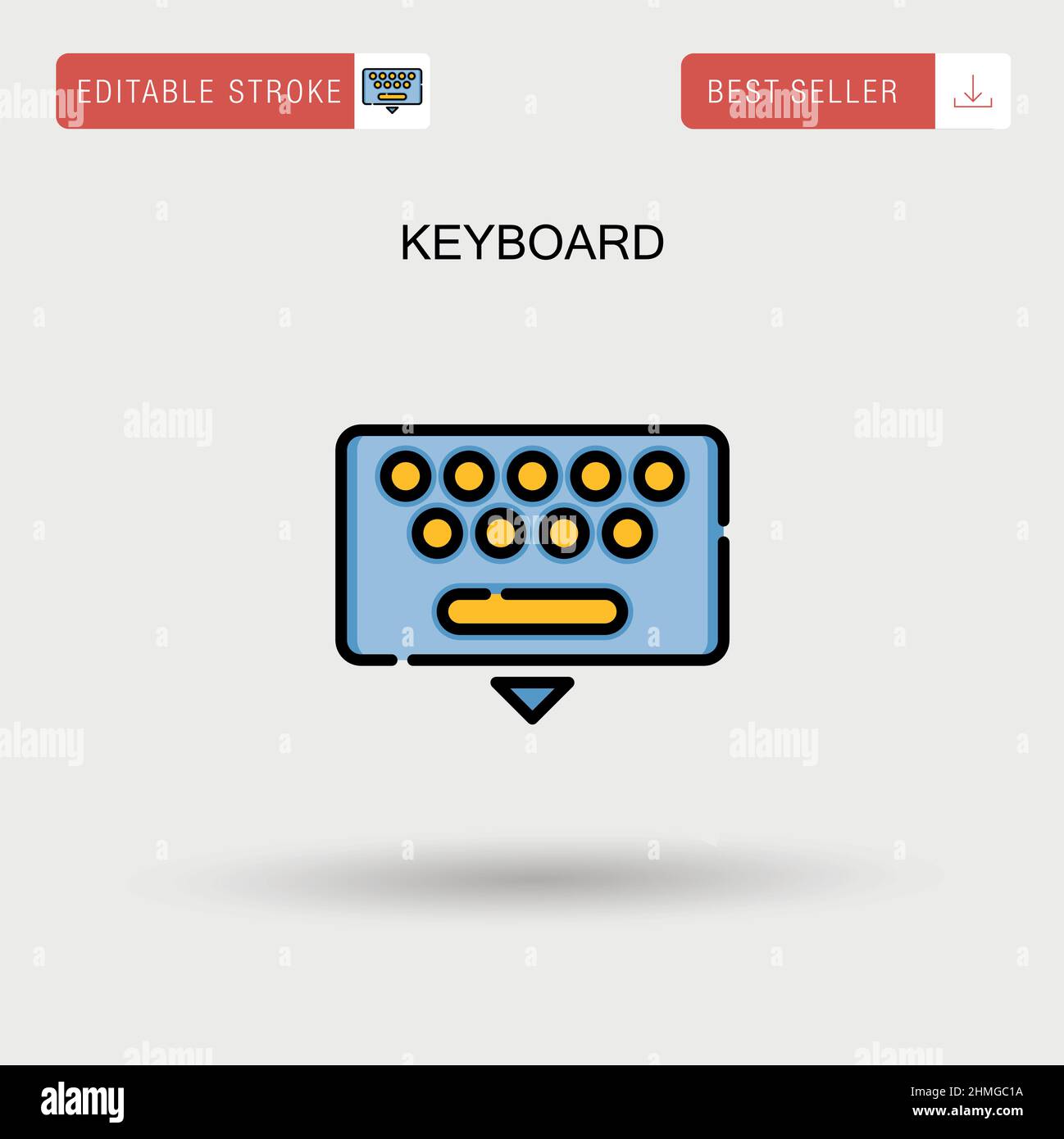 Keyboard Simple vector icon Stock Vector Image & Art - Alamy