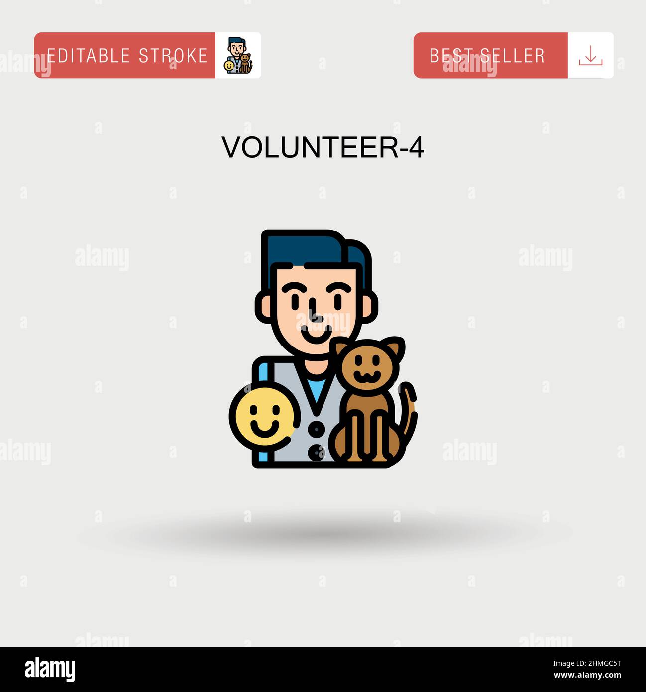 Volunteer-4 Simple vector icon Stock Vector Image & Art - Alamy