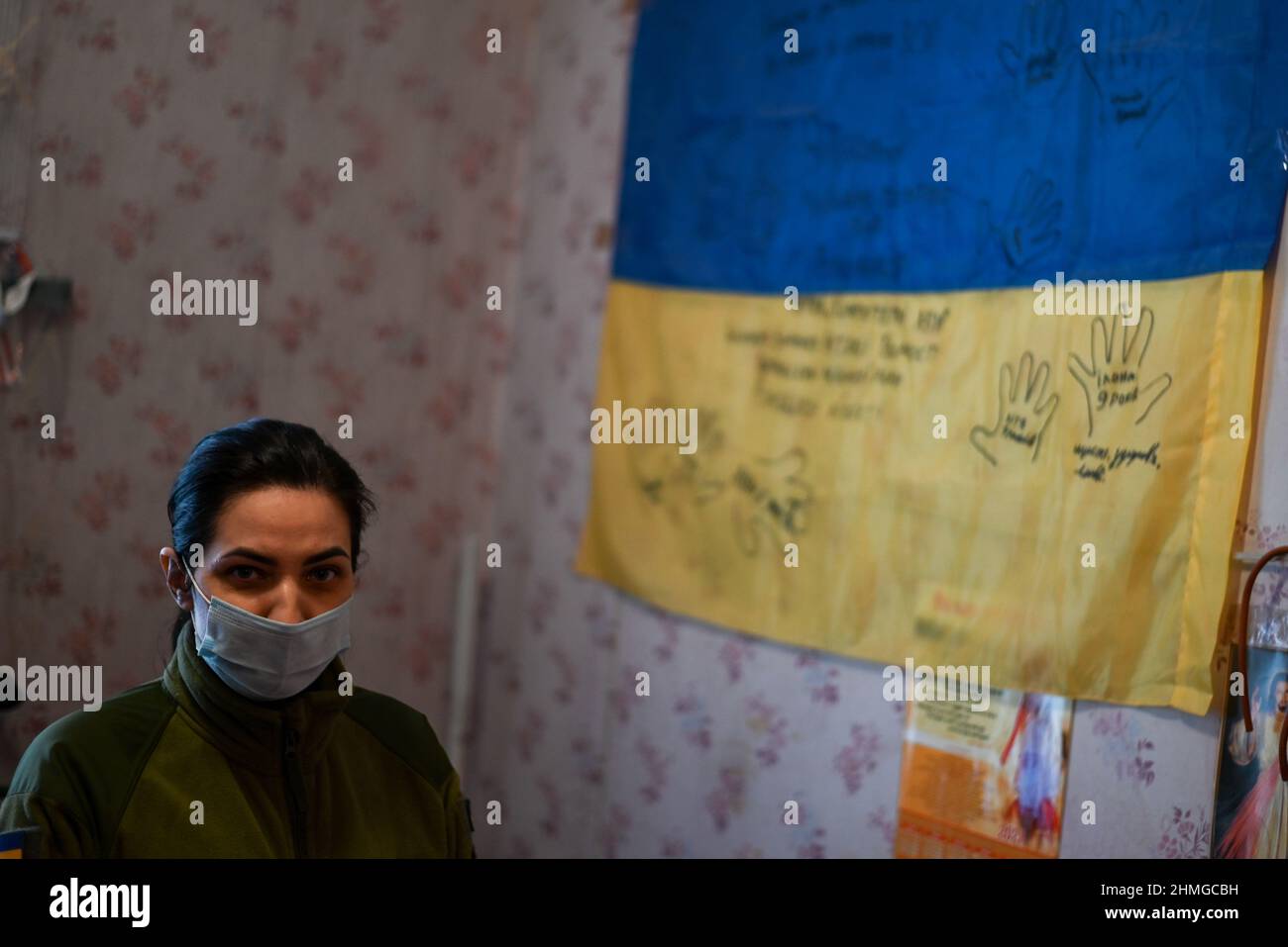 Pokrovsk, Ukraine. 09th Feb, 2022. A Ukrainian Army nurse poses in ...
