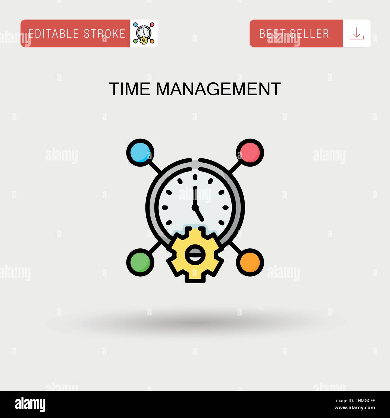 Time management Simple vector icon Stock Vector Image & Art - Alamy