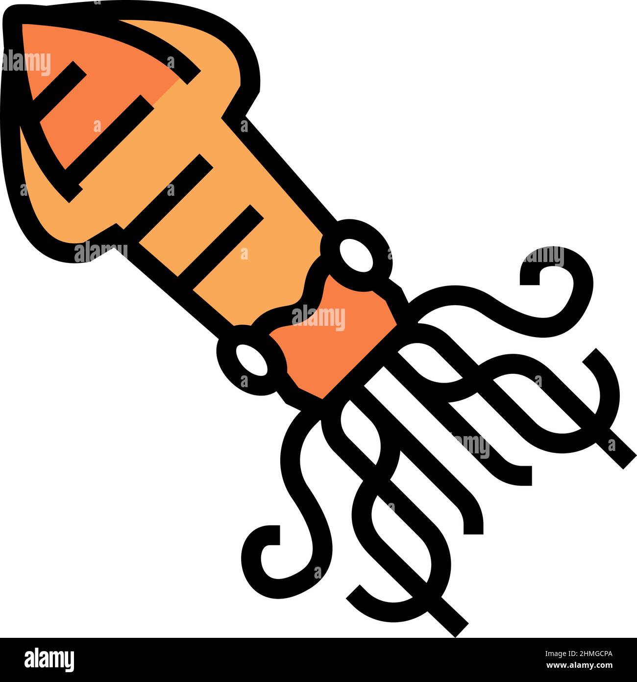 squid seafood color icon vector illustration Stock Vector Image & Art ...