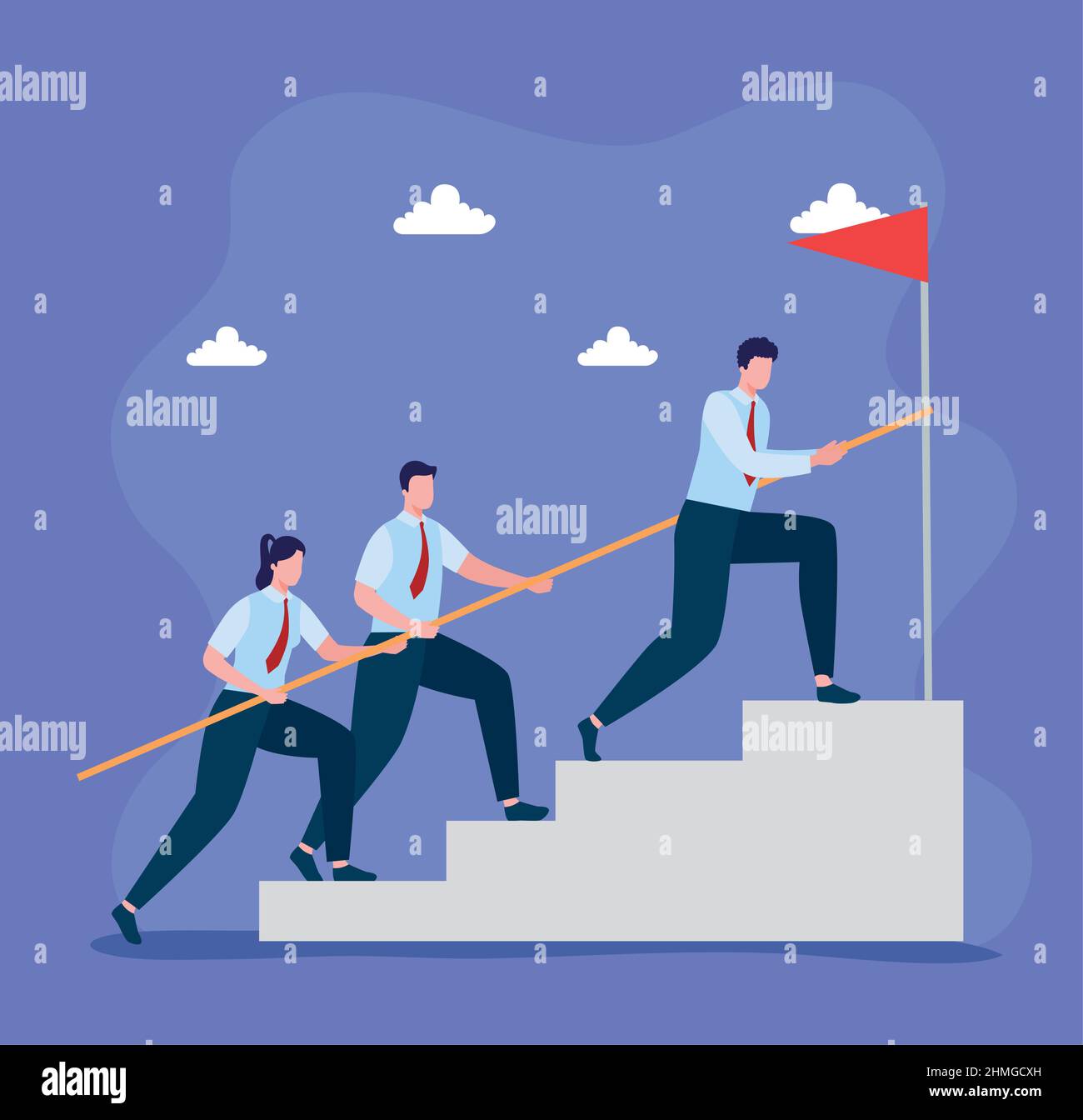 teamwork, business people pulling rope Stock Vector Image & Art - Alamy