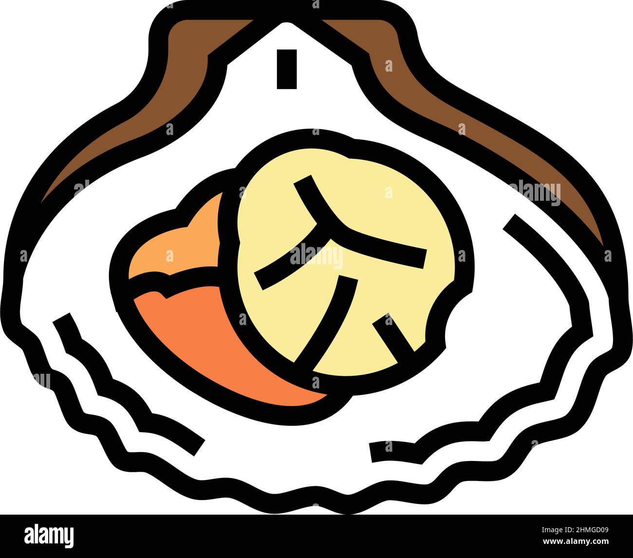scallops seafood color icon vector illustration Stock Vector Image ...