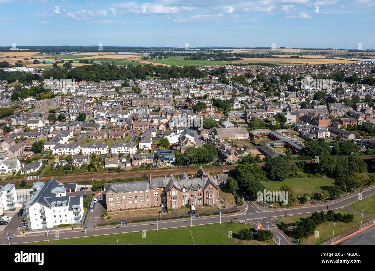 April view of Carnoustie town centre, Angus Scotland Stock Photo - Alamy