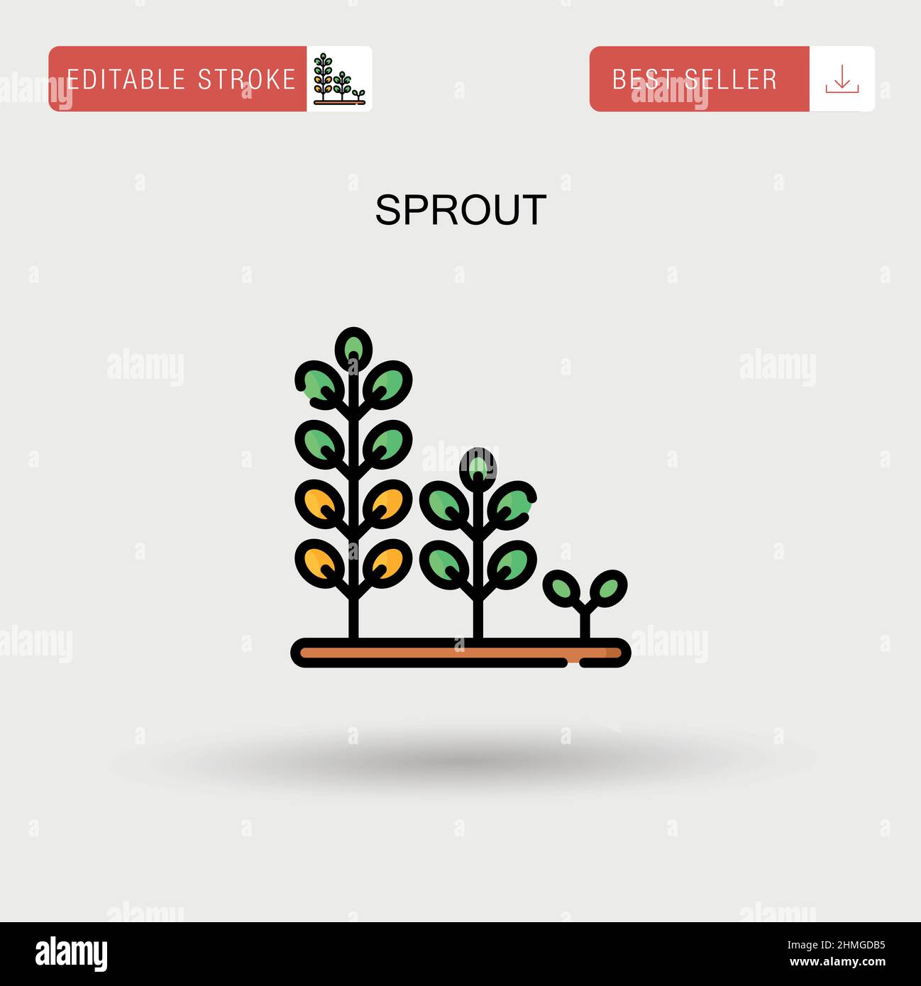 Sprout Simple vector icon Stock Vector Image & Art - Alamy