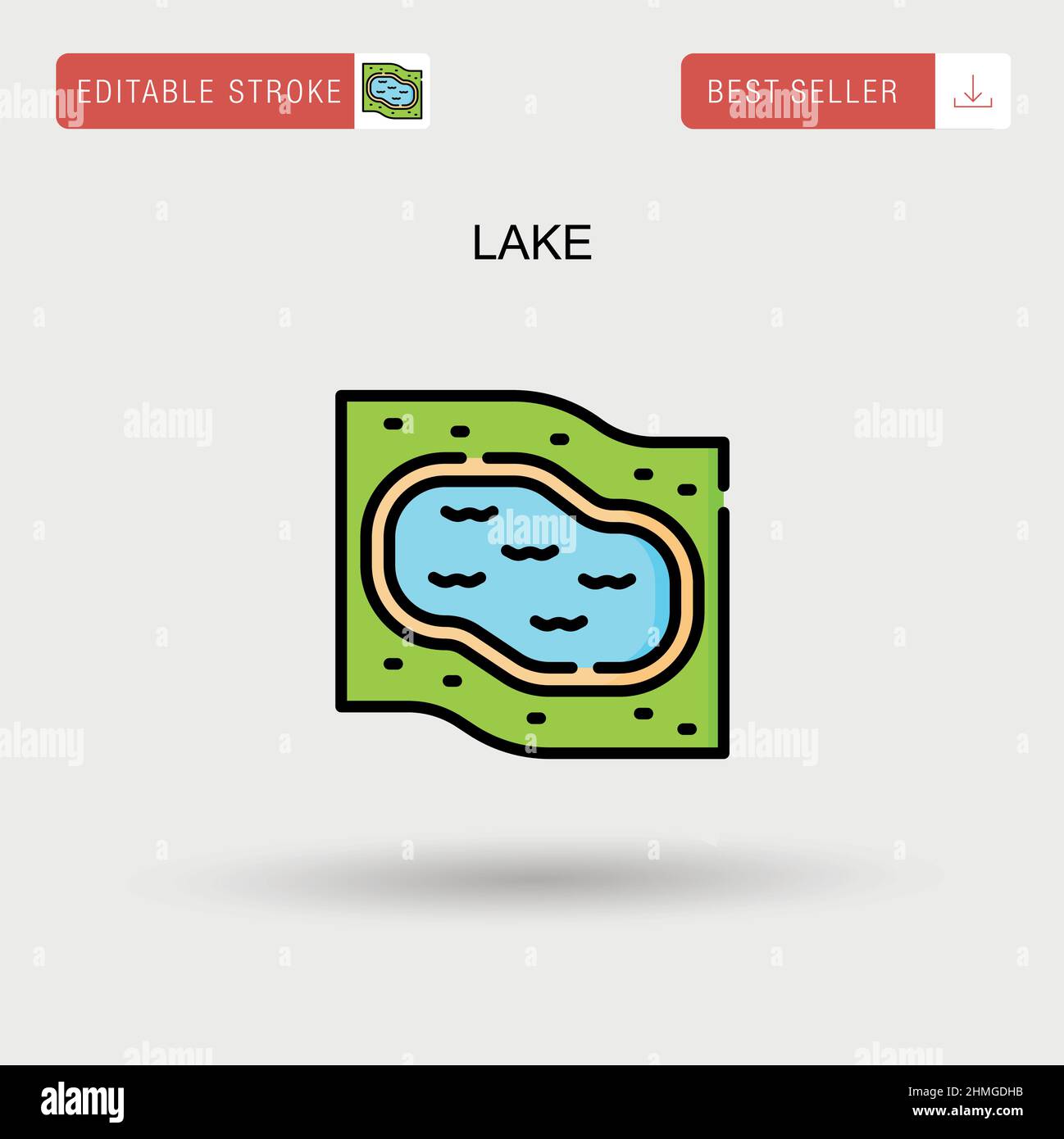 Peaceful sunny river landscape Stock Vector Images - Alamy