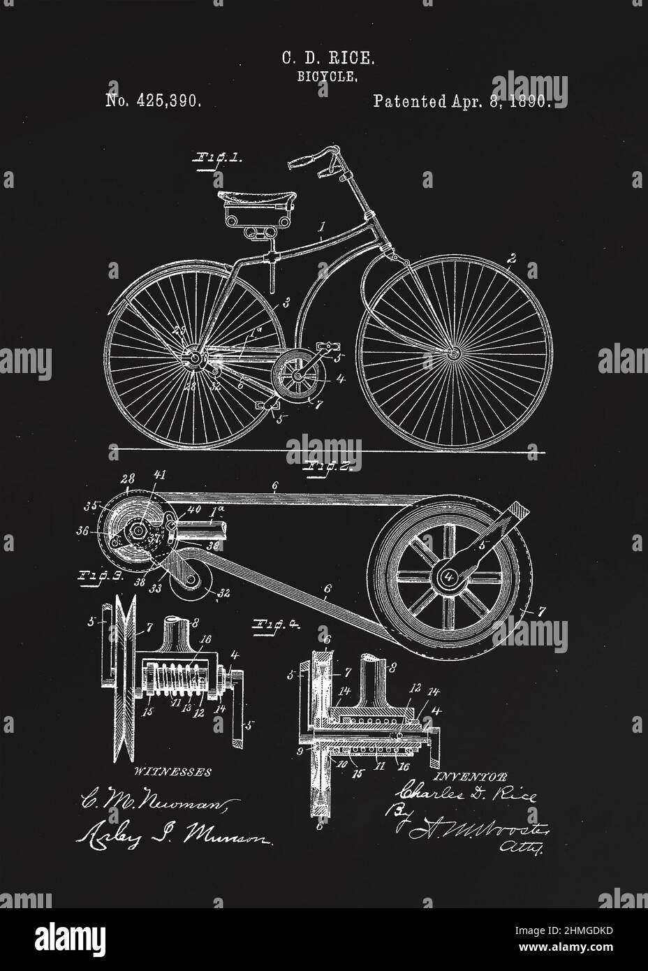 1890 bicycle poster hi-res stock photography and images - Alamy