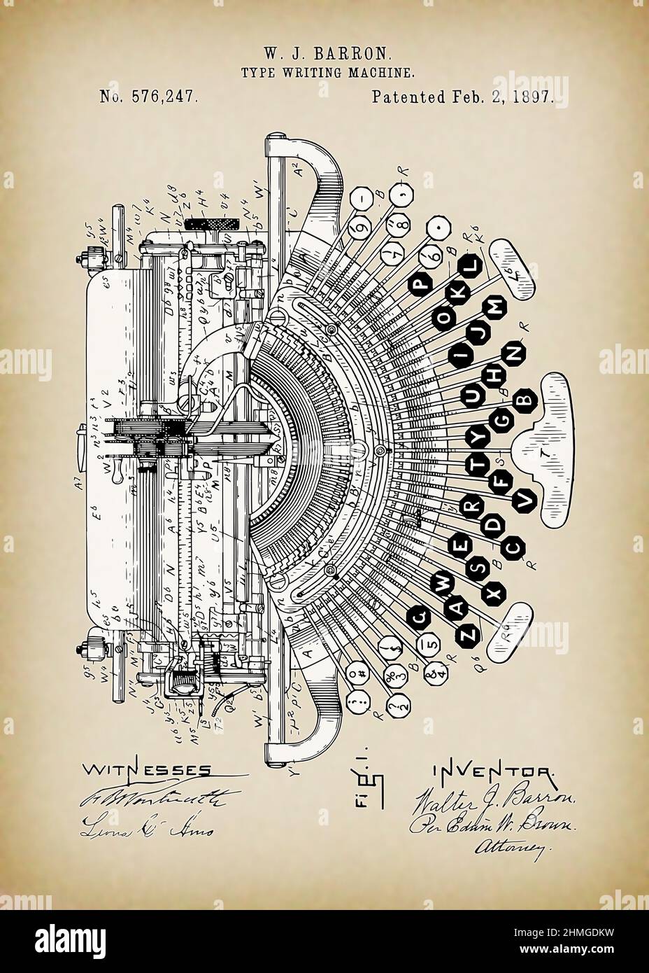 Type writing machine Stock Photo - Alamy