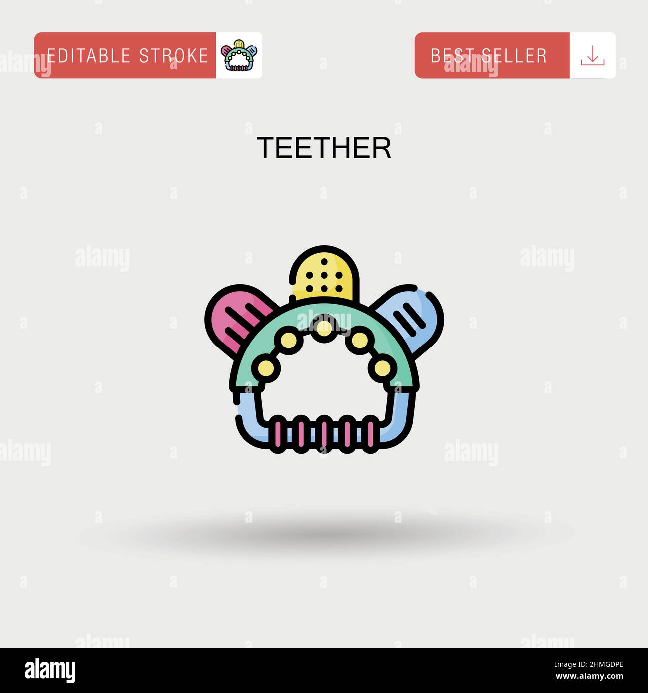 Baby teether Stock Vector Images - Alamy