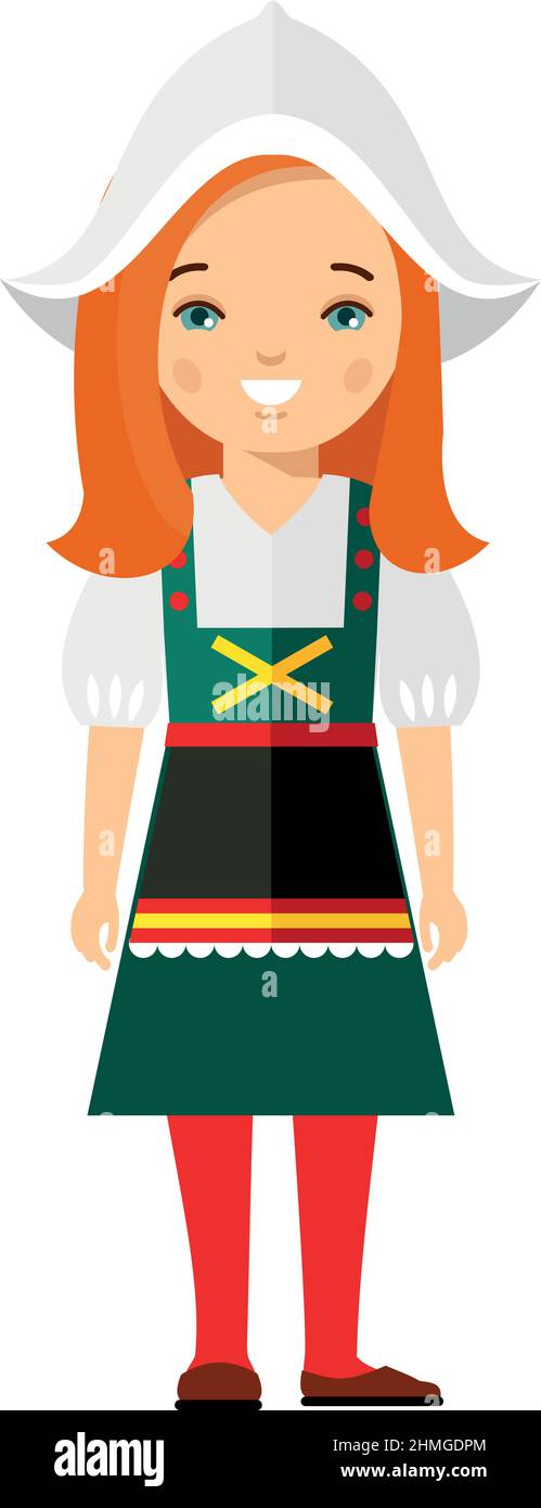 Germany woman character in Stock Vector Images - Alamy