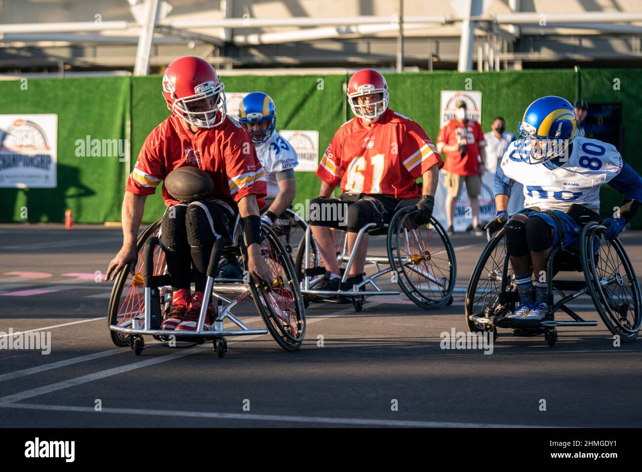 Matt Bollig (4) of the Kansas City Chiefs during the Wheelchair ...