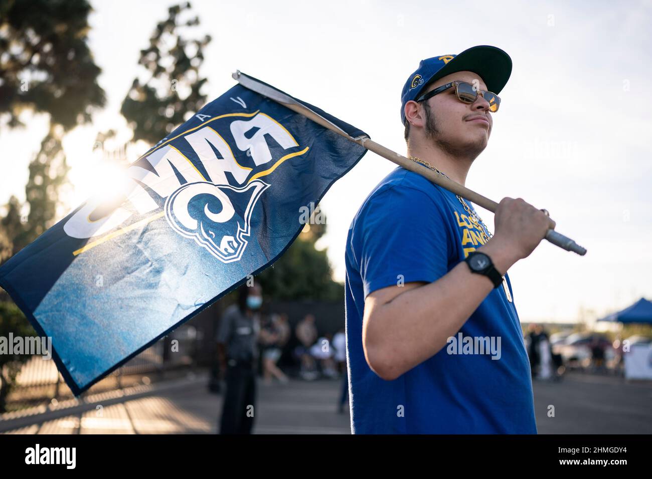 A Rams fan during the Wheelchair Football League Championship game ...