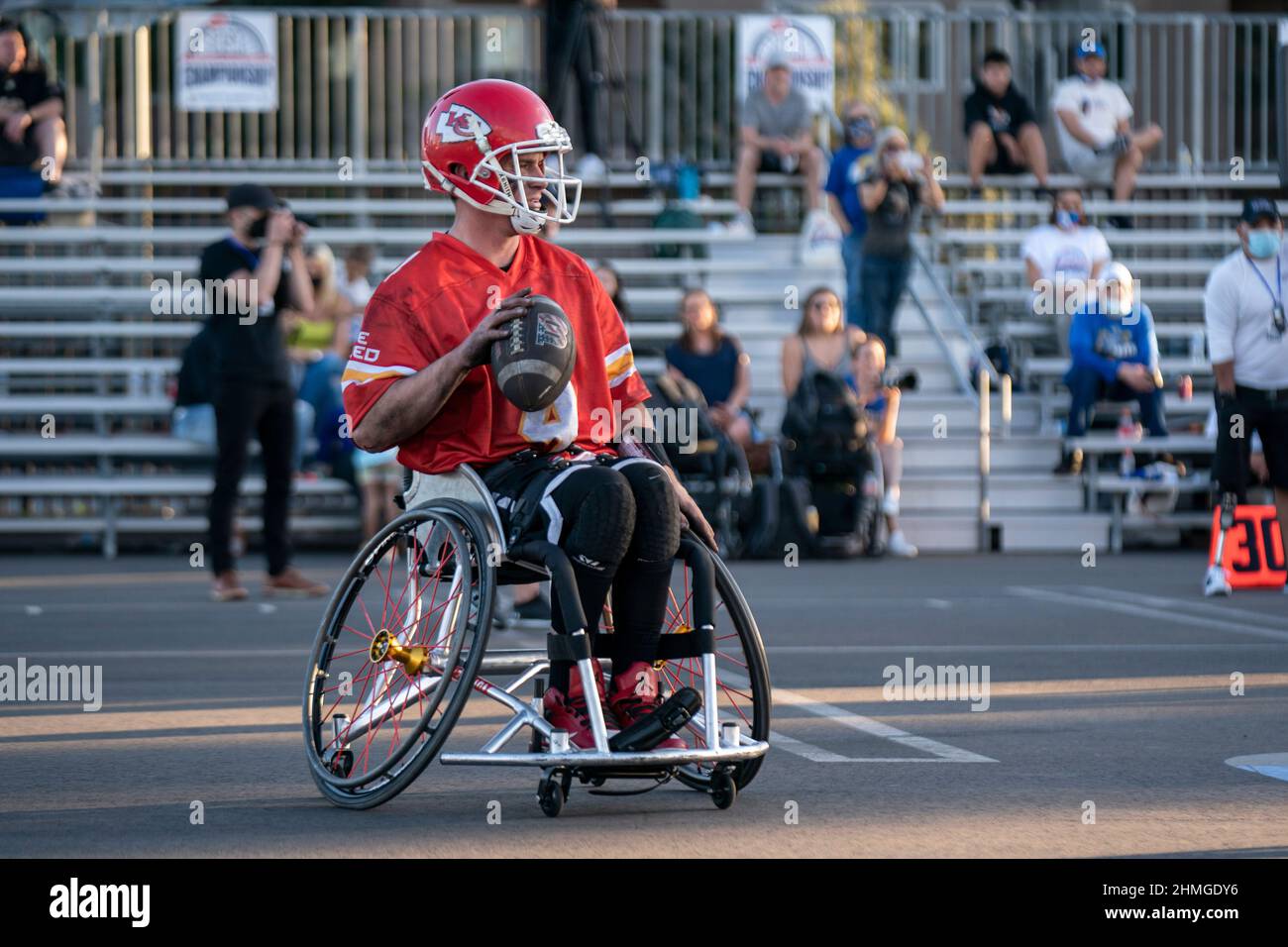 Matt Bollig (4) of the Kansas City Chiefs during the Wheelchair ...