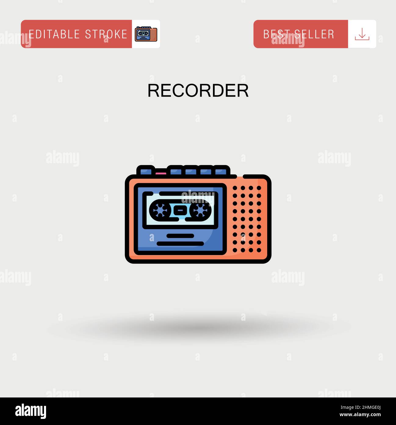 Recorder Simple vector icon Stock Vector Image & Art - Alamy