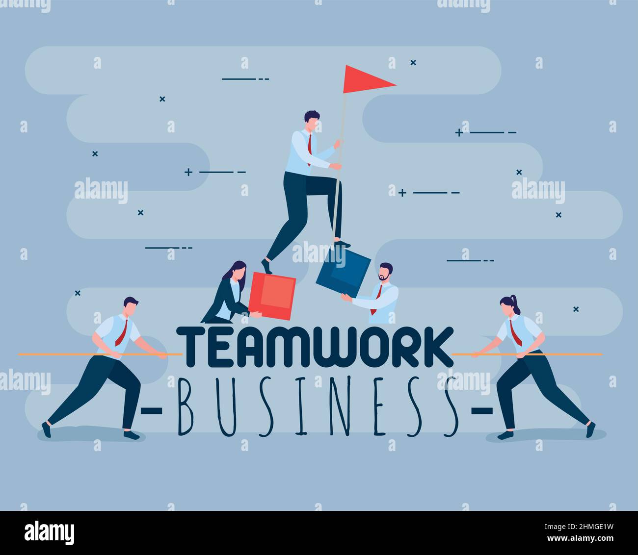 teamwork business poster Stock Vector Image & Art - Alamy
