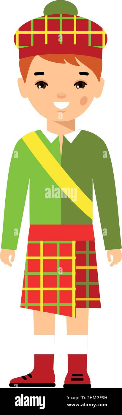 Set of scot man dressed in national costum.es Stock Vector Image & Art ...