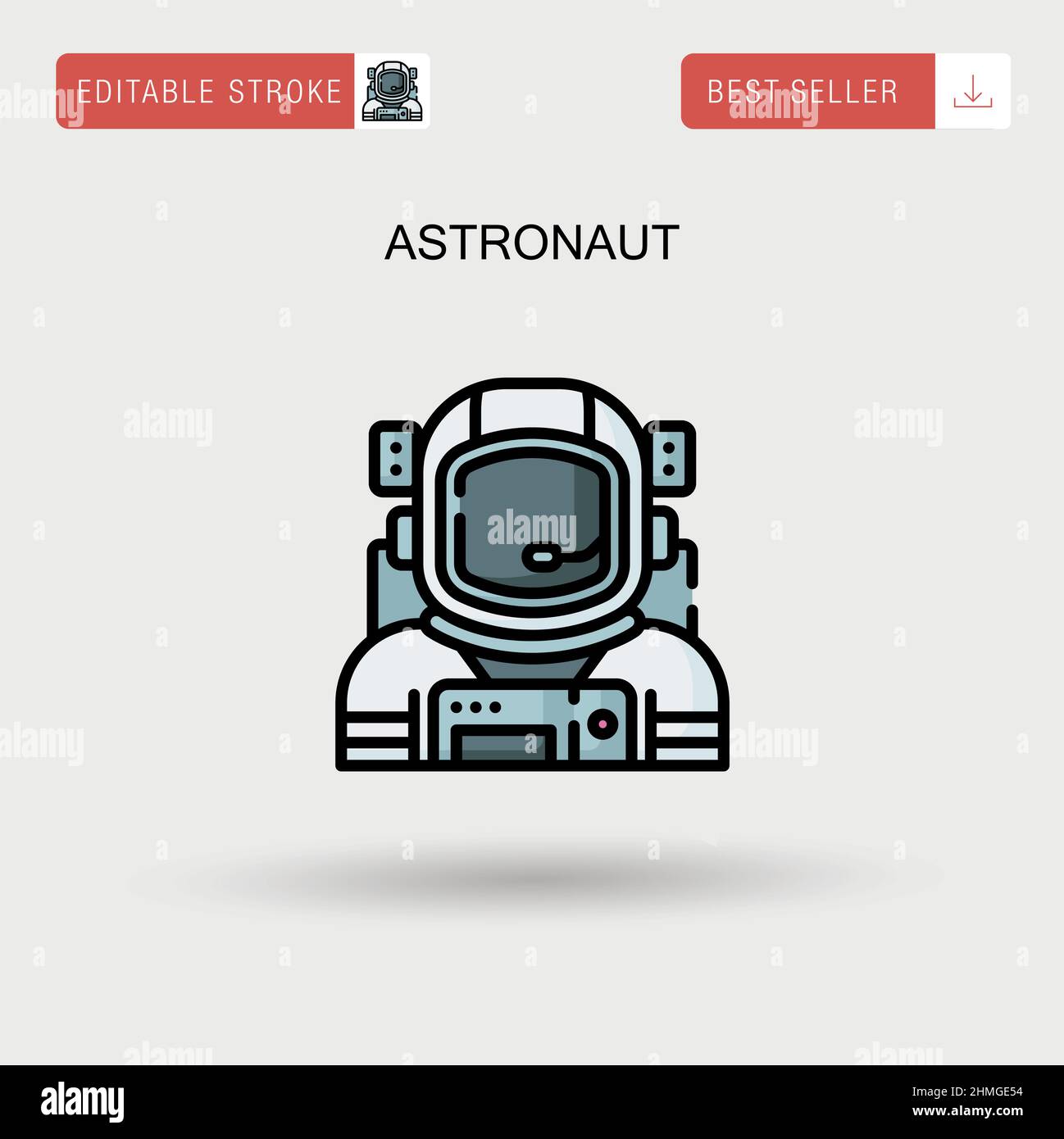 Astronaut Simple vector icon Stock Vector Image & Art - Alamy