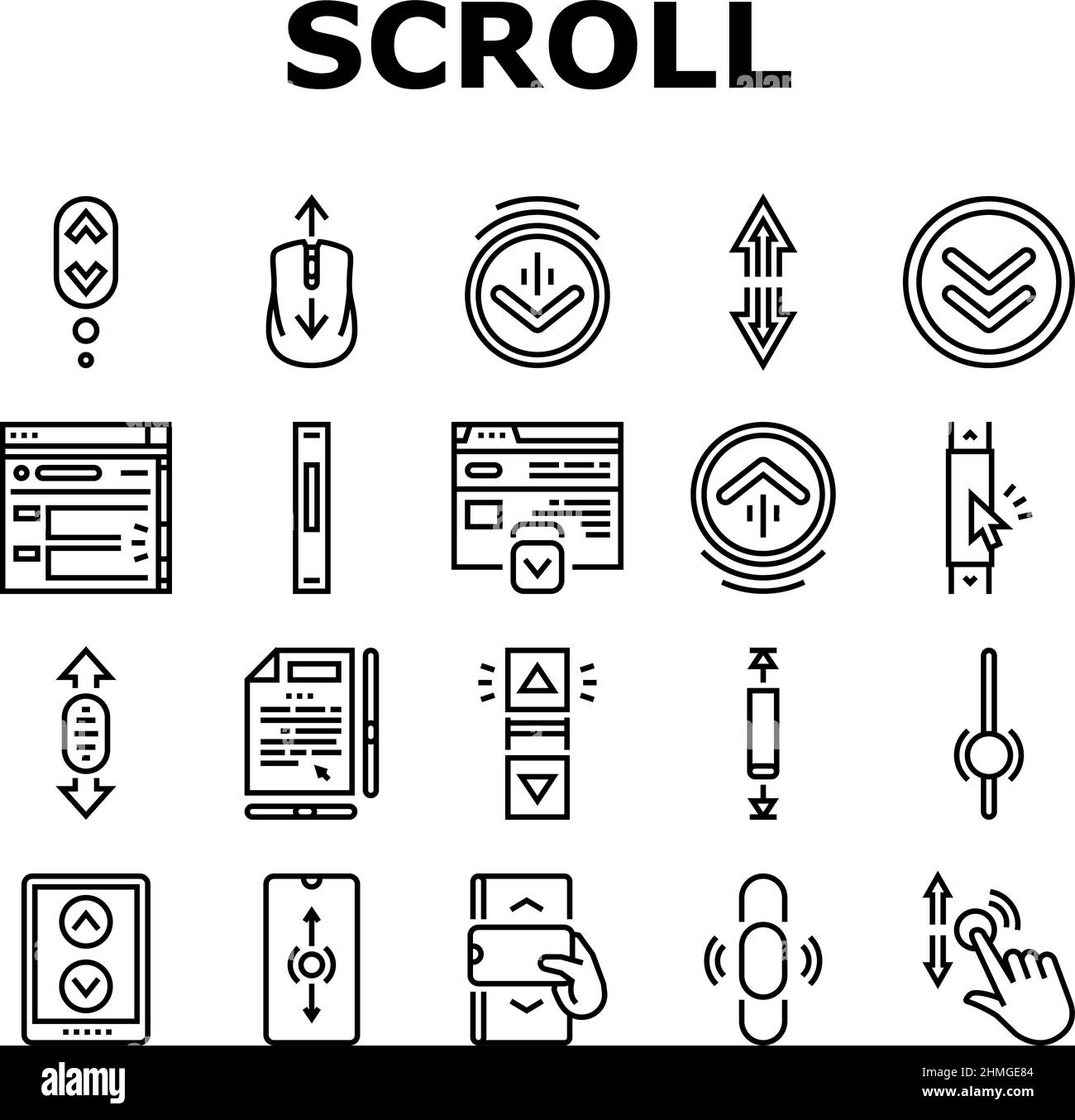 Scroll Computer Mouse Cursor Icons Set Vector Stock Vector Image & Art ... Scroll Computer Mouse Cursor Icons Set Vector Stock Vector Image & Art ...