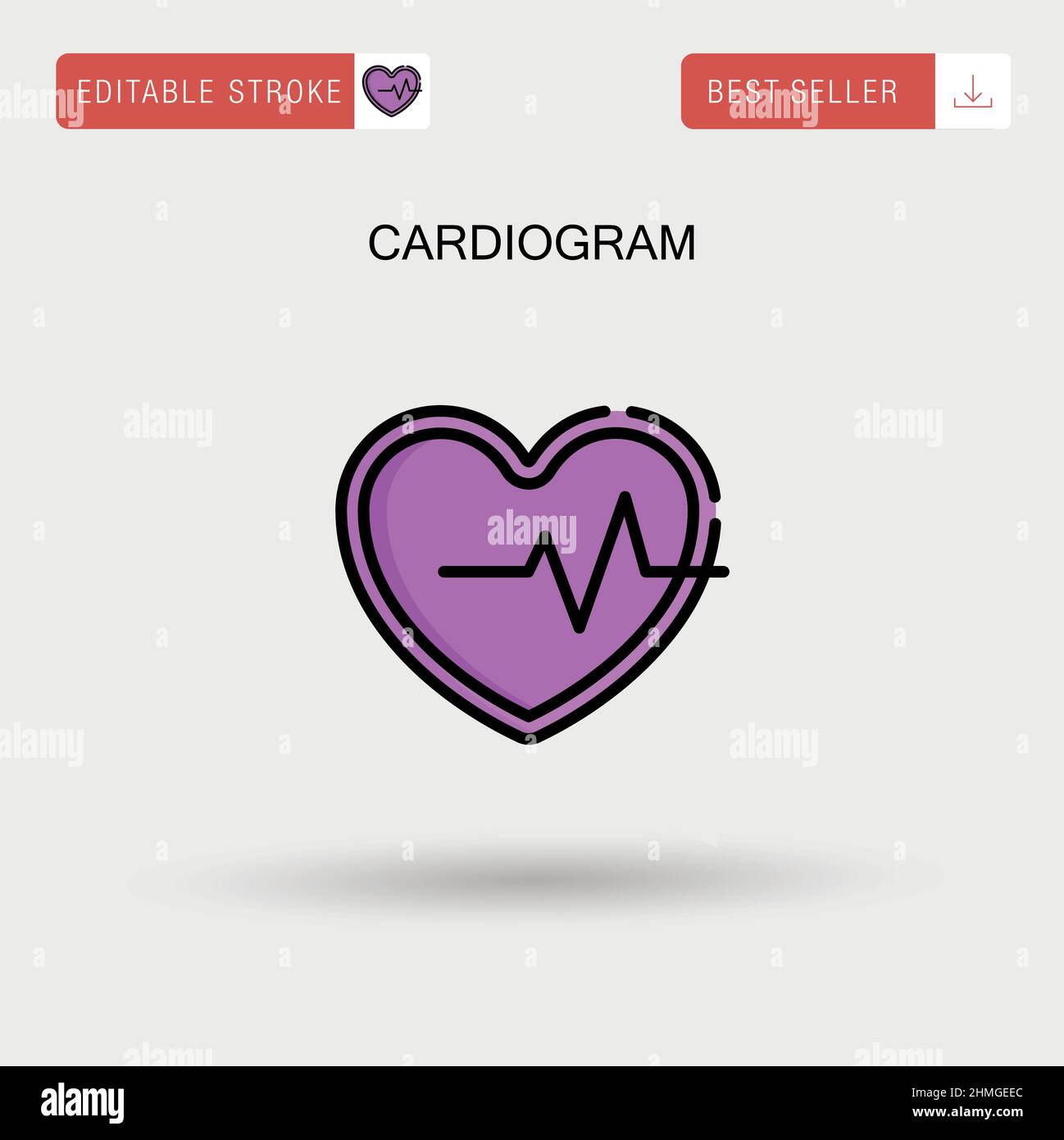 Electrocardiogram graph ekg heart rhythm Stock Vector Images - Alamy