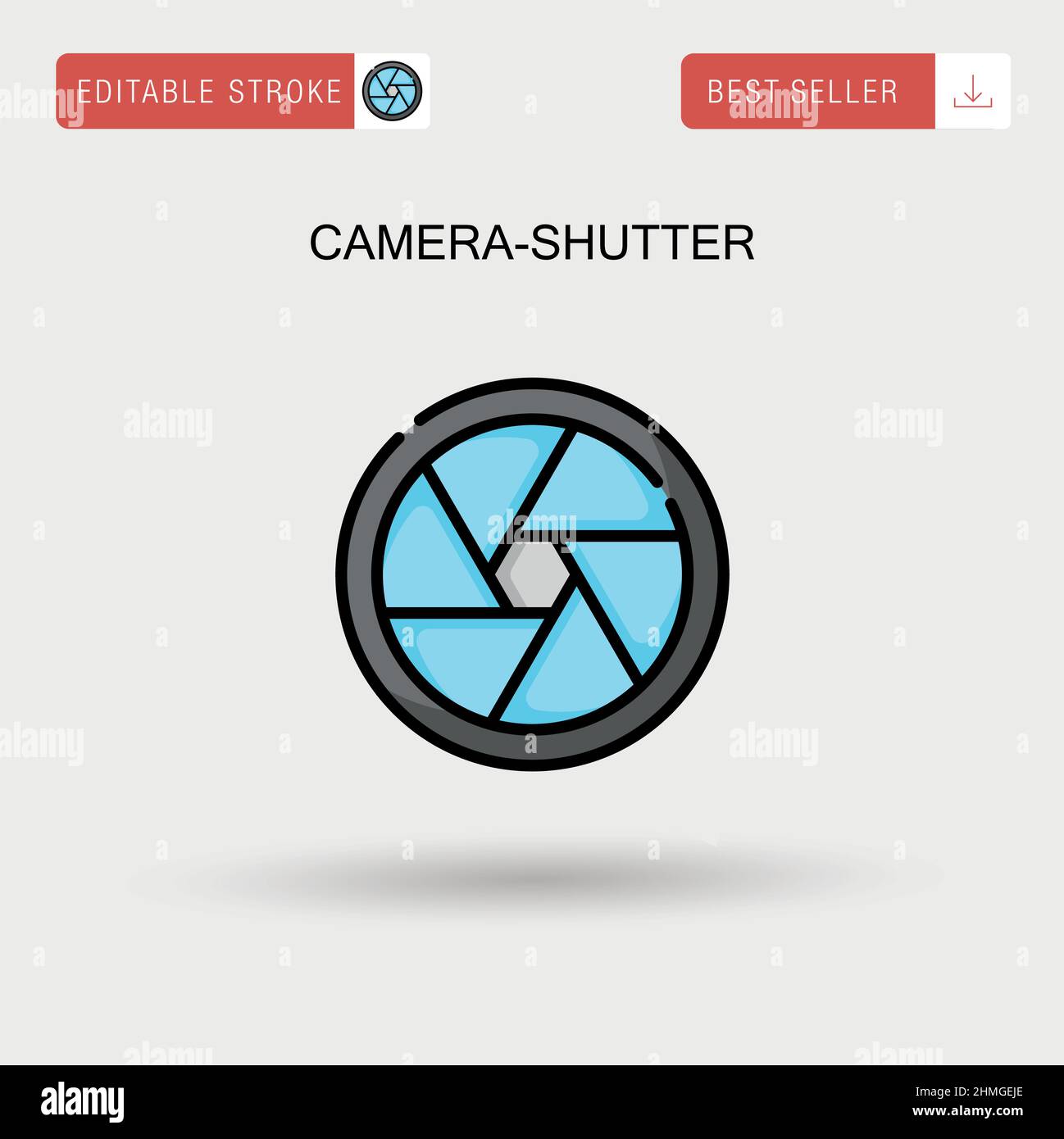 Lens camera icon abstract hi-res stock photography and images - Alamy
