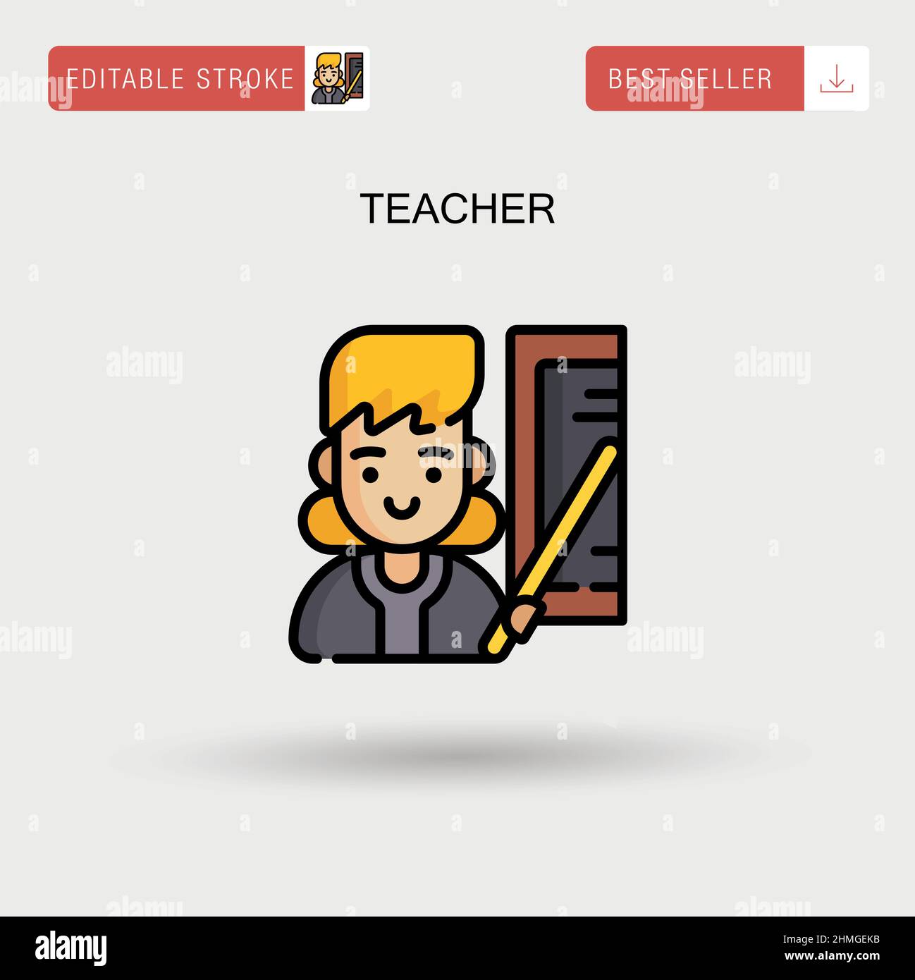 Teacher Simple vector icon Stock Vector Image & Art - Alamy