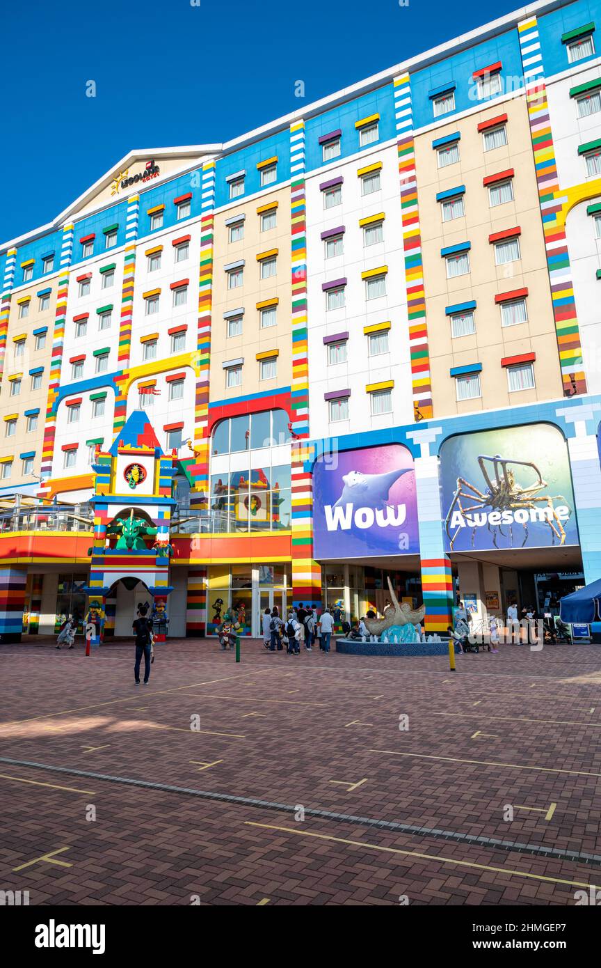 Front of the Legoland Hotel in Nagoya, Japan. Main entrance Stock Photo ...