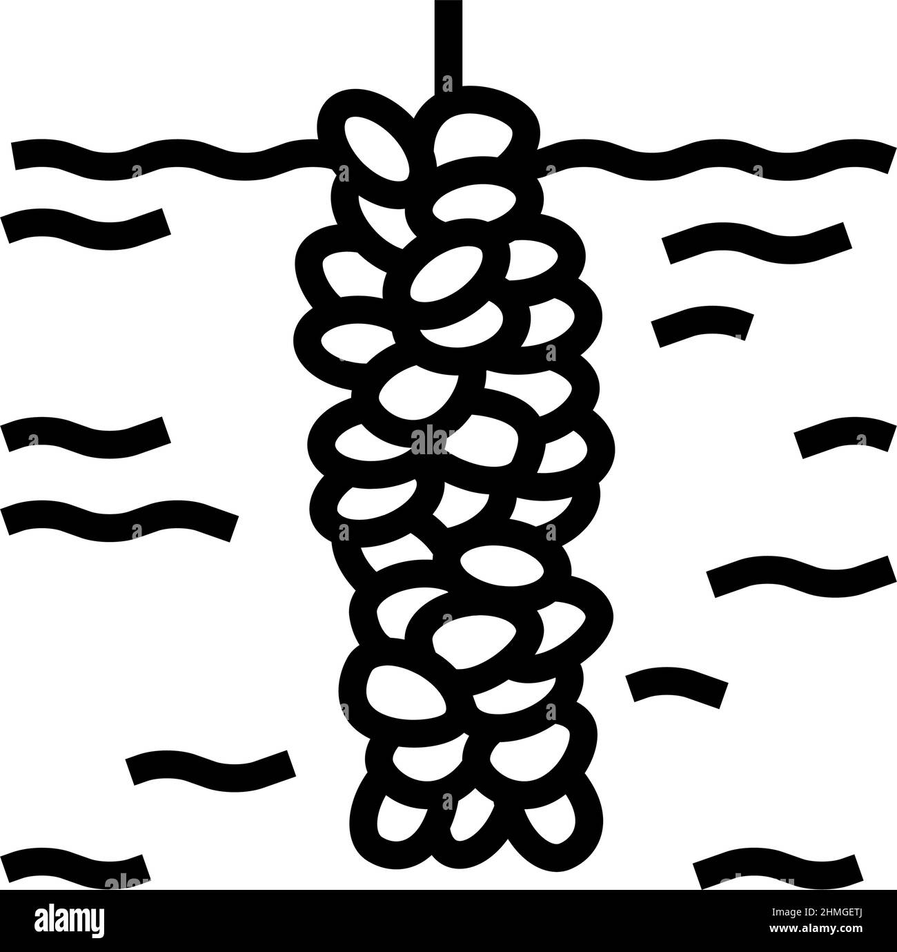 production mussel line icon vector illustration Stock Vector Image ...