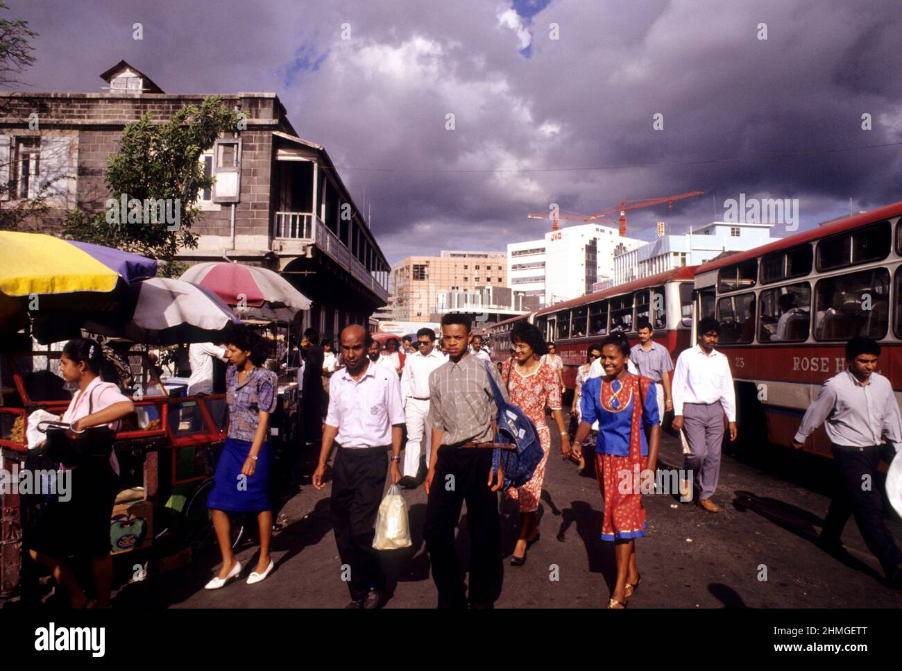 mauritius island port louis capitale bus station Stock Photo - Alamy