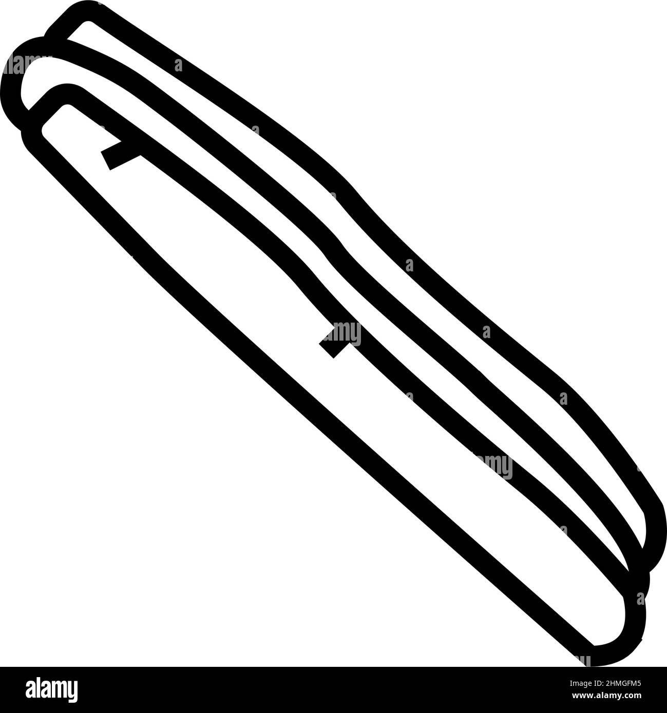 atlantic jackknife clam line icon vector illustration Stock Vector ...