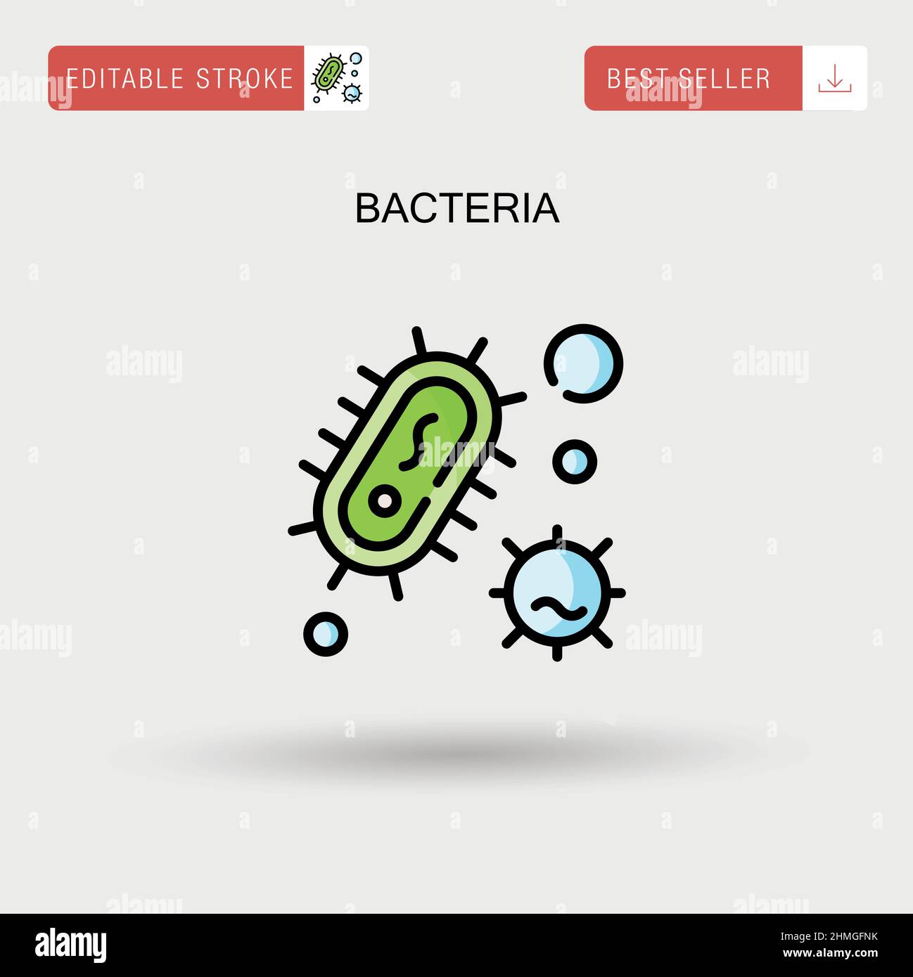 Bacteria Simple vector icon Stock Vector Image & Art - Alamy