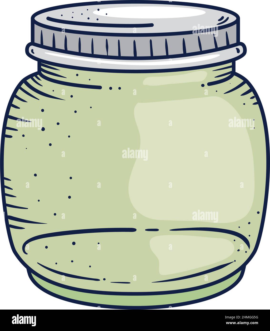 Empty green glass jar Stock Vector Images - Alamy