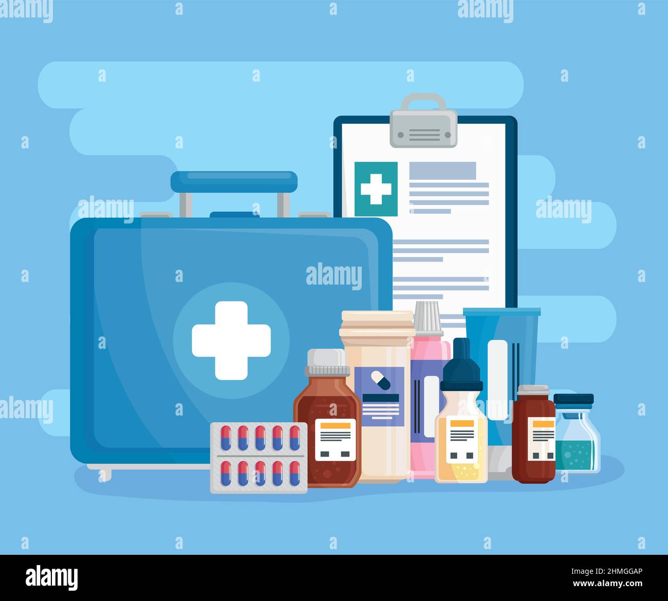 medical kit and medicine icons Stock Vector Image & Art - Alamy