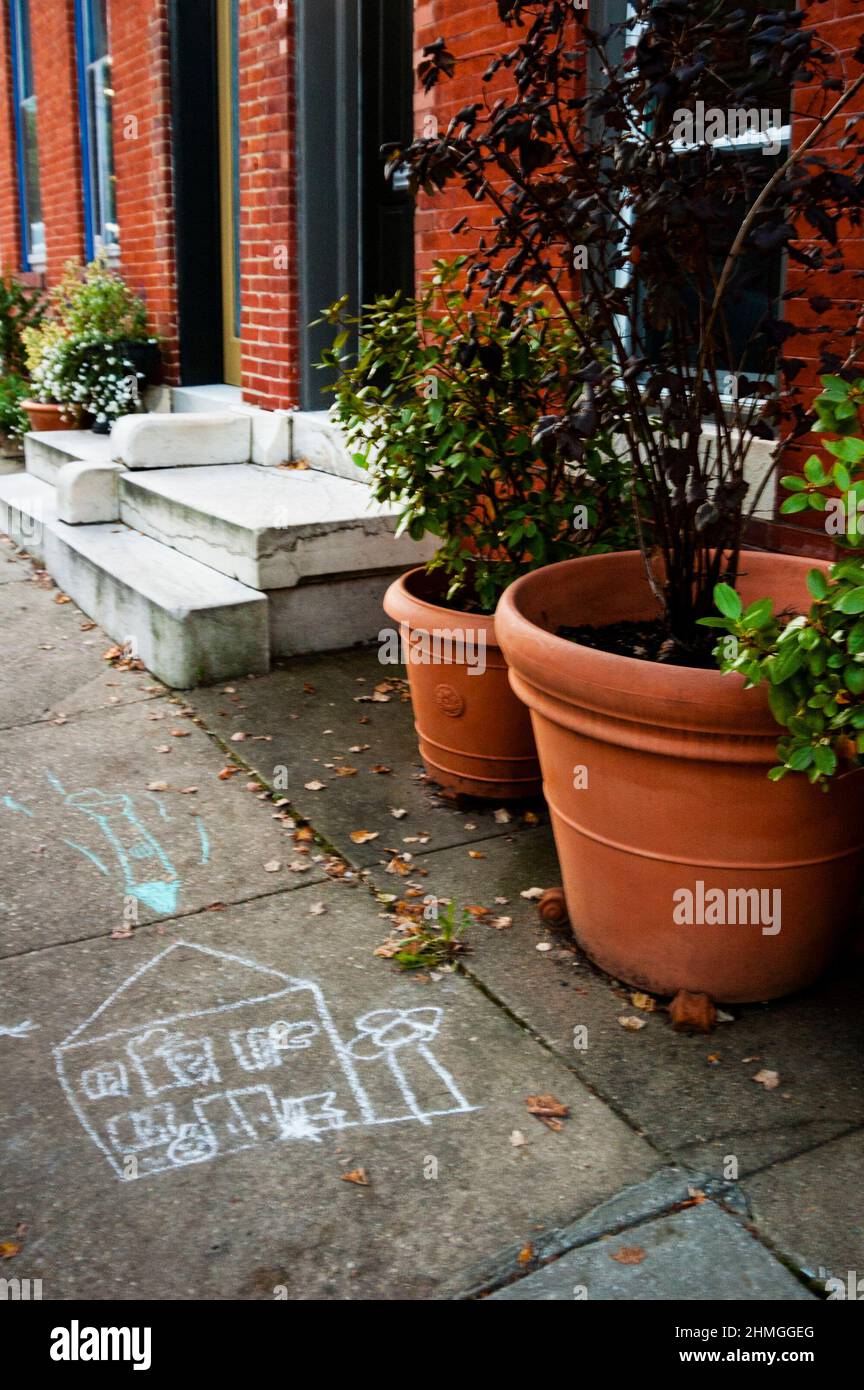 Marble steps also called stoops are an iconic feature of Baltimore row ...