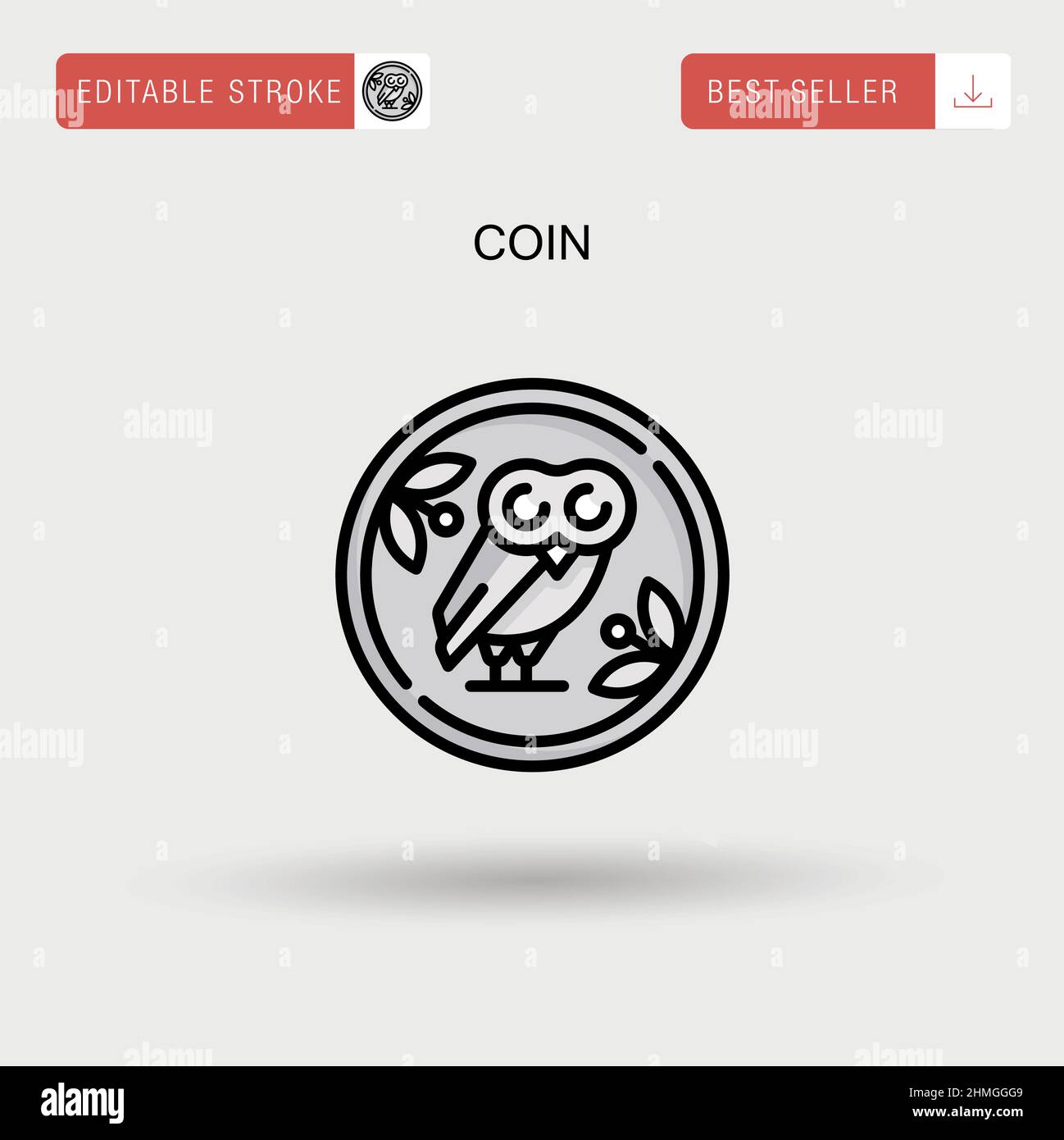 Coin Simple vector icon Stock Vector Image & Art - Alamy
