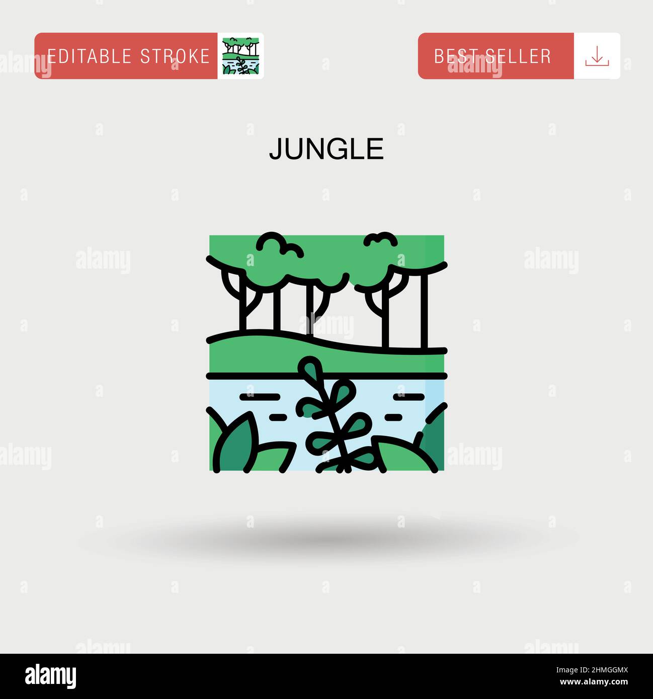 Jungle Simple vector icon Stock Vector Image & Art - Alamy