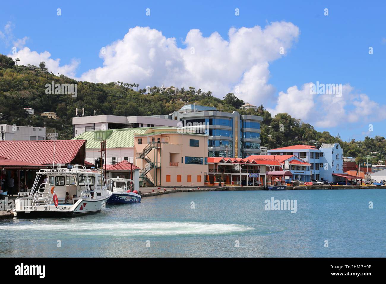 Castries waterfront, Saint Lucia, Windward Islands, Lesser Antilles ...