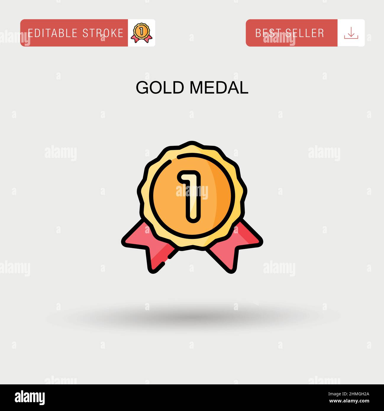 Gold medal award certificate Stock Vector Images - Alamy