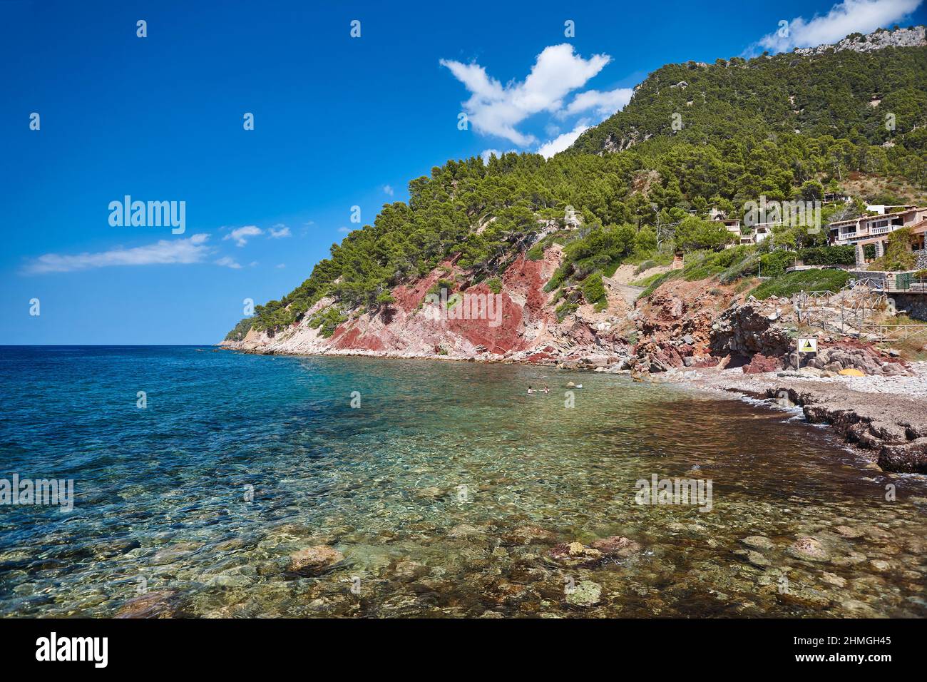 Balearic islands mediterranean coastline. Picturesque village ...