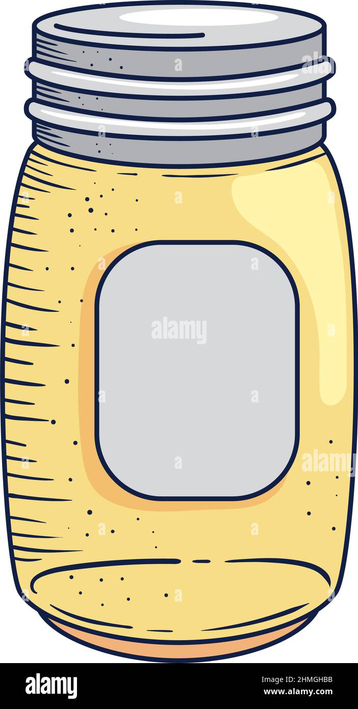 jar of yellow glass Stock Vector Image & Art - Alamy