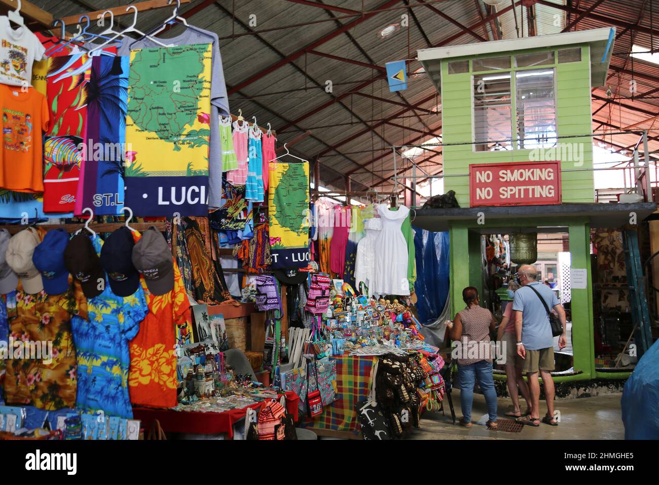 Water Fountain and souvenir stalls, Central Market, Jeremie Street ...