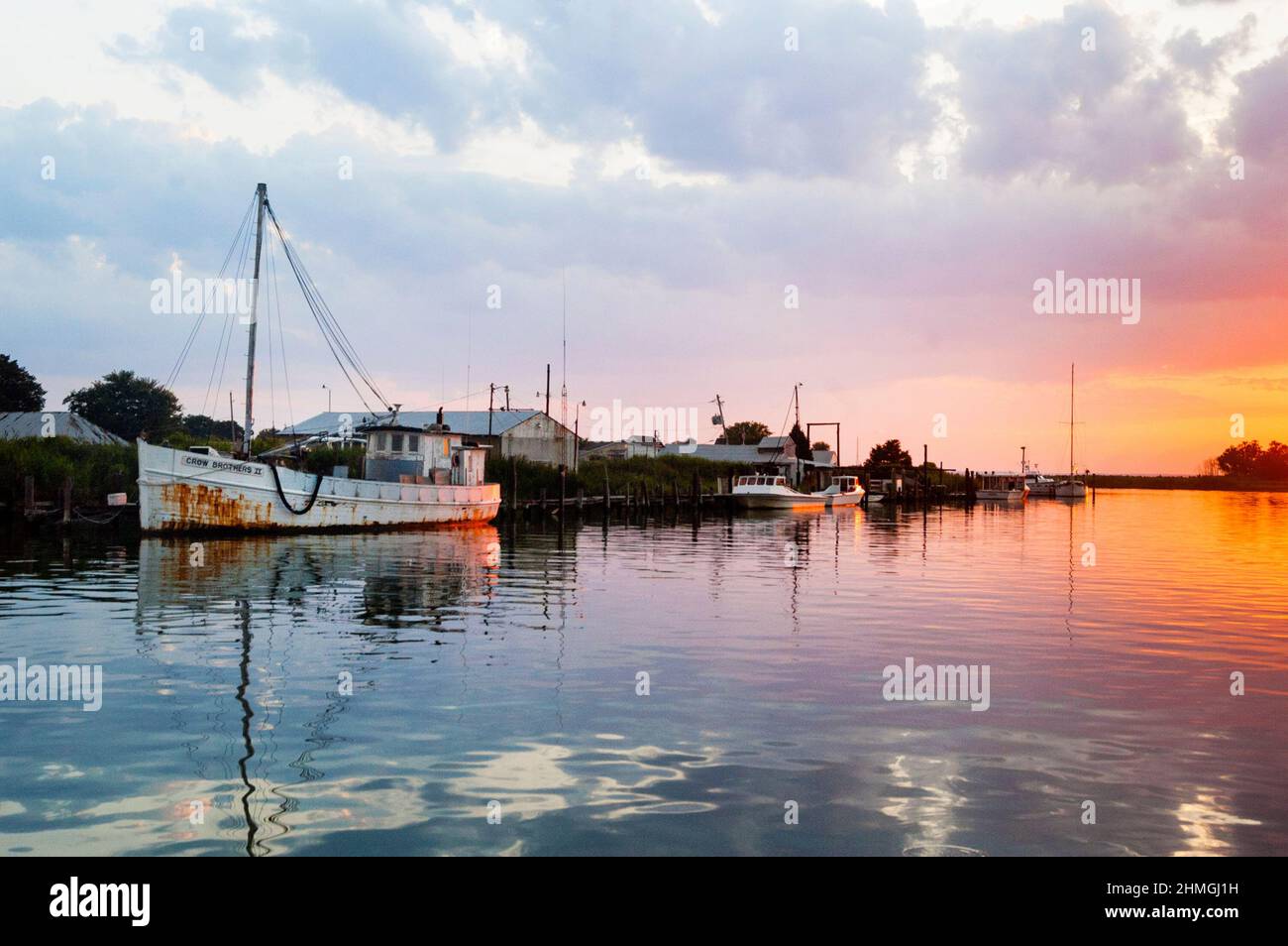 Fishing community of Tilghman Island in the Chesapeake Bay of Maryland ...