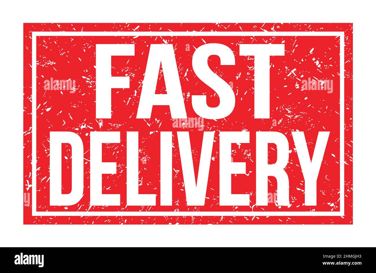 FAST DELIVERY, words written on red rectangle stamp sign Stock Photo ...