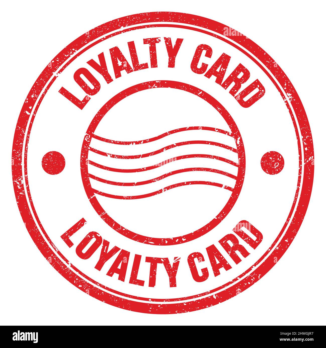 LOYALTY CARD word written on red round postal stamp sign Stock Photo ...