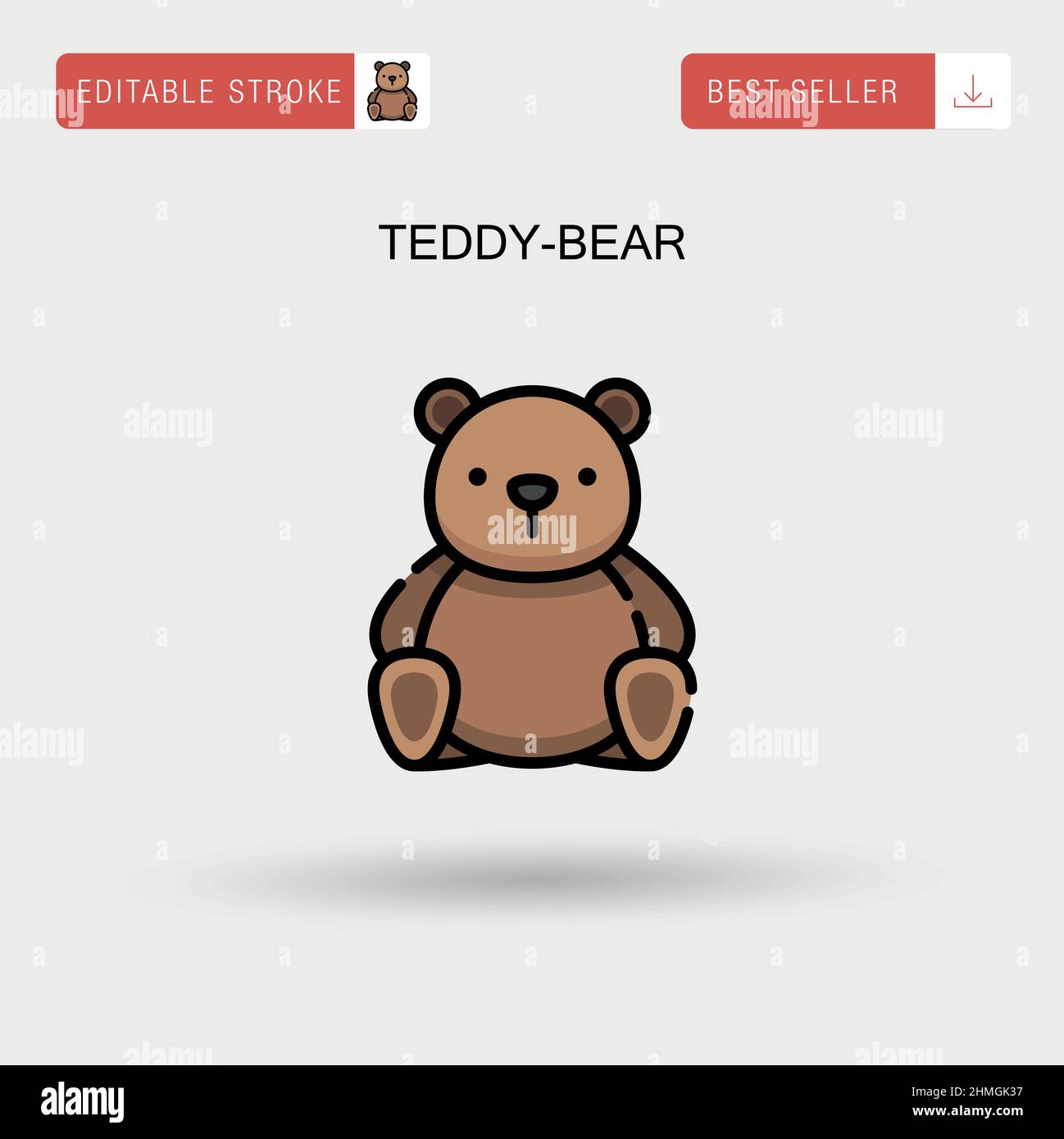 Brown plush teddy bear Stock Vector Images - Alamy